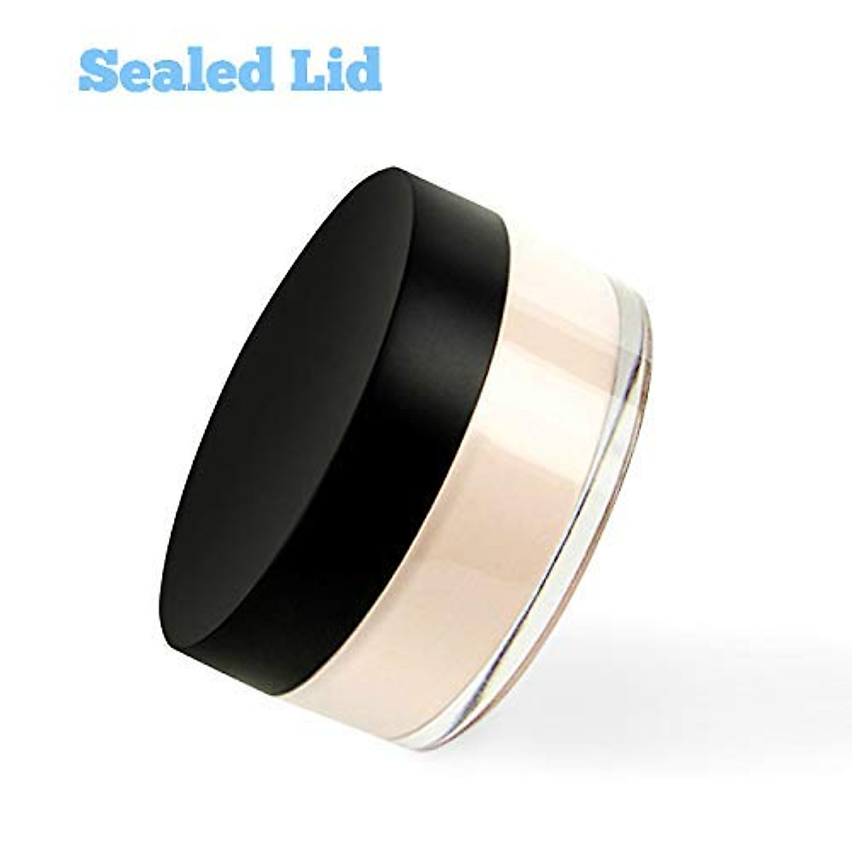 Kalevel Empty Makeup Powder Container 50ml with Puff Loose Face Powder Compact Case Plastic Cosmetic Jars Travel Containers Refillable Powder Bottle Box Makeup Powder Holder with Sifter and Lid