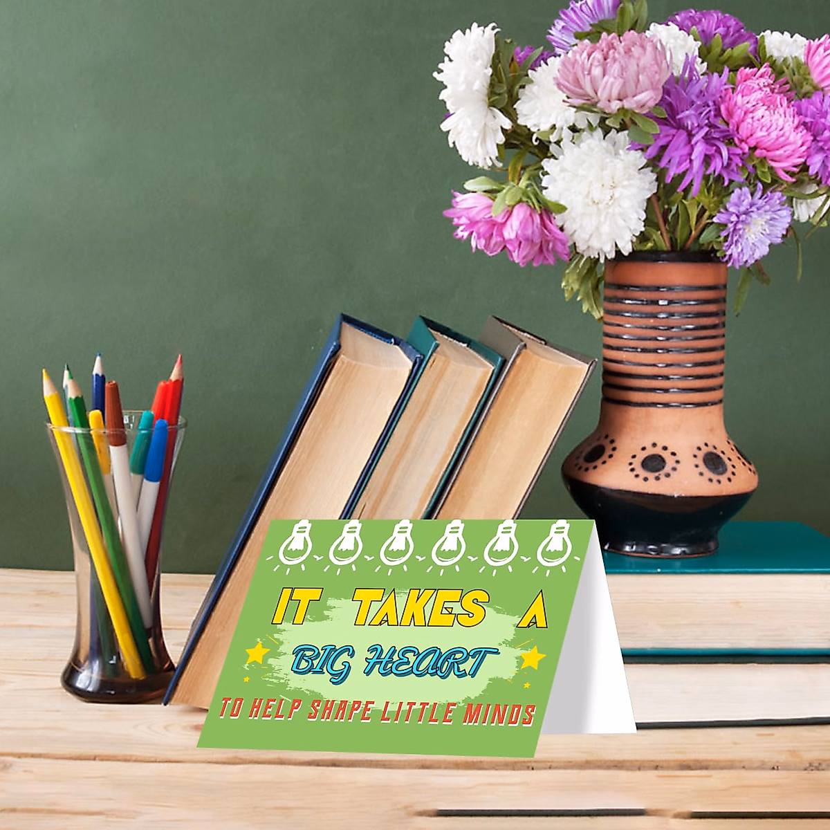 emzrivo 24 Pcs Teacher Appreciation Cards Teacher Thank You Cards with Envelopes and Stickers Thank You Cards for Teacher Gift Cards Bulk Teacher Card for Thanksgiving Christmas Day, 4 x 6 Inches