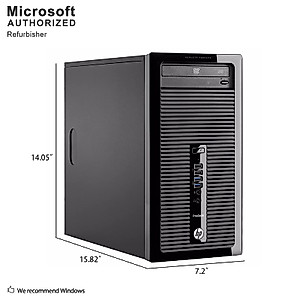 HP ProDesk 400 G1 Tower Computer PC, Intel Quad Core i5-4570 up to 3.6GHz, 16G DDR3, 256G SSD, DVD, Windows 10 Pro 64 Bit-Multi-Language Supports English/Spanish/French (Renewed)