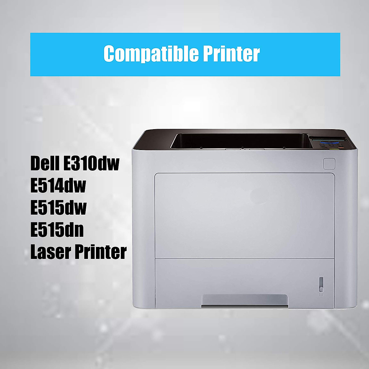 Dell (3-Pack, Black) 4Benefit Compatible E310dw Toner Cartridge Replacement E310 E515 E514 Toner (3xBlack) Used E310dw E515dw E514dw E515dn E310 E514 E515 Laser Printers