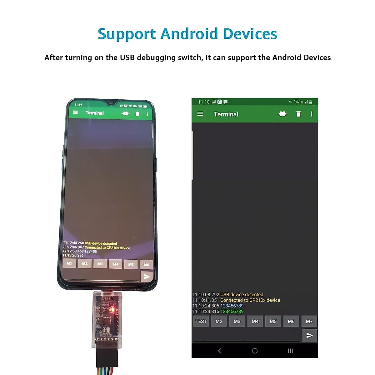 DSD TECH SH-U09B3 USB Type C to TTL Serial Adapter with CP2102N Chip
