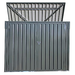 Arrow Sheds 6' x 3' Outdoor Steel Storage Shed, Grey
