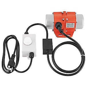 JIAWANSHUN 30W Small Concrete Vibrator Screen, Vibration Motor with Speed Controller and US Plug, Waterproof Vibrating Motor Single Phase AC 110V 3600RPM For Sand Shaking Table