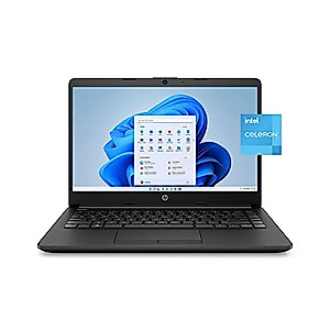 HP Stream Laptop, 14" HD Display, Intel Celeron N4120 Processor, 8GB Memory, 128GB Storage (64GB eMMC + 64GB Card), Webcam, HDMI, Wi-Fi, USB-C, Windows 11 Home, Jet Black, JVQ MP