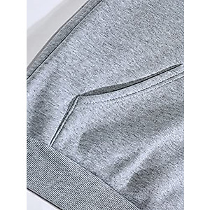 SOLY HUX Women's Letter Graphic Print Hoodie Casual Long Sleeve Drawstring Pocket Pullover Top Sweatshirt Grey Graphic M