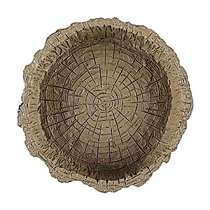 Tree Trunk Food/Water Dish for Amphibians, Reptiles and Other Little Critters, Made from Premium Non-Toxic Resin - Small Size