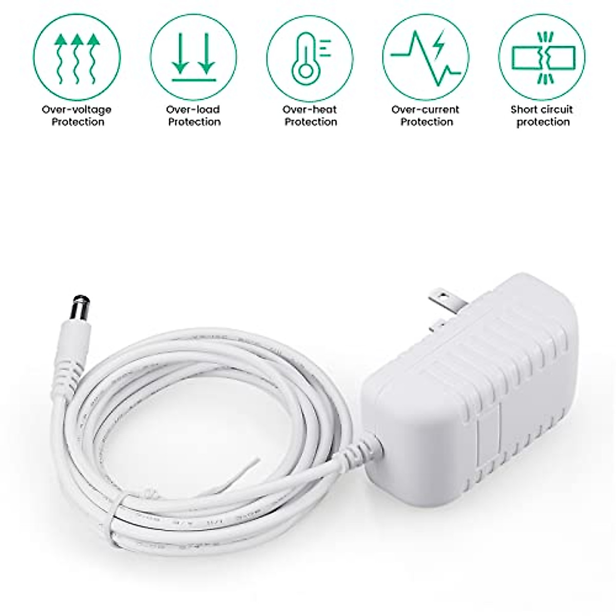 YEAOI 5V DuetSoothe Power Cord for Graco Simple Sway - 6V Snugapuppy Charger Replacement for Fisher Price, Ingenuity Swing, 10 ft, White