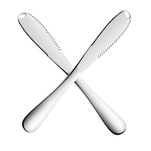 LINKMALL Stainless Steel Butter Spreader Knife, Butter knife for Spreads Butter Cheese and Condiments - Set of 2