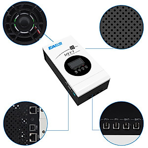 80A MPPT Solar Charge Controller 12V/24V/36V/48V Auto,Solar Charger Regulator Intelligent Regulator Support Wide Range of Batteries