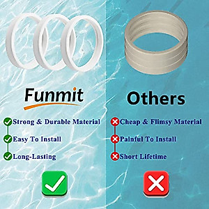 Funmit Pool Cleaner All Purpose Tire Replacement Part Compatible with Polaris 280 360 180 380 C10 C-10 Pack of 3