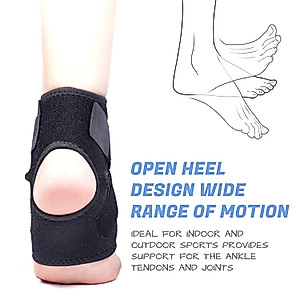 Dr.Welland Ankle Brace(Pair), Ankle Support for Sprains, Plantar Fasciitis,Tendonitis, Active Ankle Stability, Prevent Re-Injury, Compression Ankle Stabilizer Adjustable Wrap, Athletic Protection