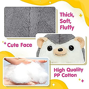 BSTAOFY 10'' Light up Hedgehog Stuffed Animal Glow Soft Plush Toy LED Nightlight Bedtime Gift for Toddlers Kids on Birthday Christmas Valentines Day