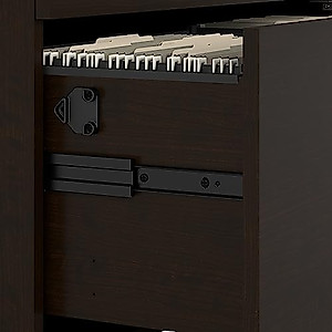 Bush Business Furniture OIAH011MRSU 2 Drawer Lateral File Cabinet | Locking Storage for Letter, Legal, and A4-Size Documents, Mocha Cherry