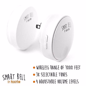 Mighty Paw Smart Bell 2.0 Dog Doorbells for Potty Training | Wireless Electronic Dog Bell for Door Potty Training. Pet Communication Potty Bells for Dogs. Light Press Button Dog Bell (1 Activator)