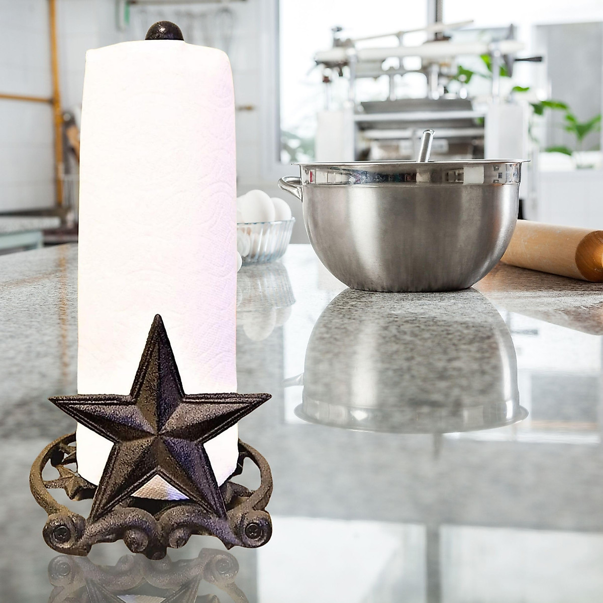 Metal Star Country Rustic Paper Towel Holder