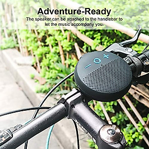 Fiodio IPX6 Waterproof Portable Speakers with HD Sound Subwoofer, Built in Mic, Outdoor Compact Wireless Shower Travel Speaker for Sports, Pool, Beach, Hiking and Camping, Black