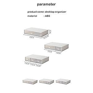 ICCGBHGO Desk Organizer, Plastic Desk Storage Organizer Office Stackable Storage Drawer, Desktop Table Craft Art Supply Organization and Accessories Caddy for Bathroom Home Dorm Office