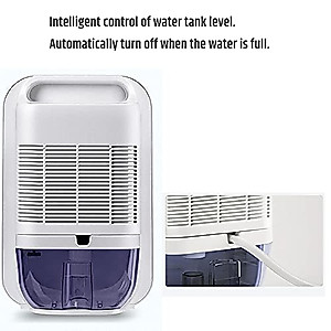 ChameTek Quiet Dehumidifier with Drain Hose for Bedroom Bathroom Basements Garage RV Smart Shut Off 80 OZ 530 Sq.Ft Dual-core Power and Small Space