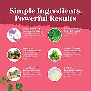 Natures Craft G-Curve Butt and Breast Enhancement Pills - Herbal Enhancer May Support Body Sculpting Curves with Saw Palmetto Extract Horny Goat Weed for Women *Results Vary 60 Count