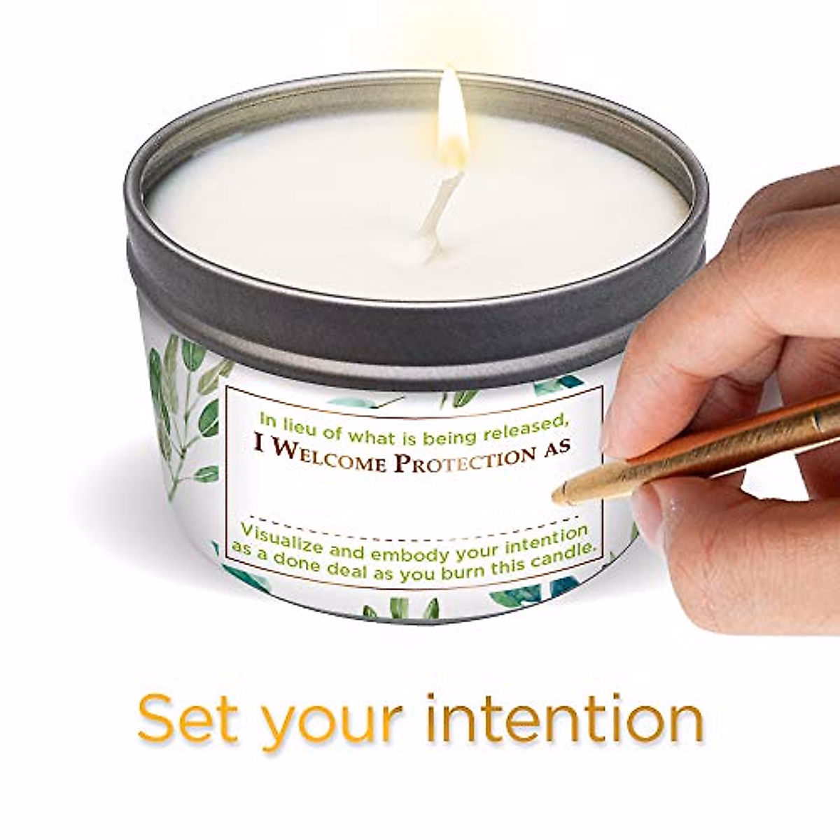 Magnificent 101 Long Lasting Sage + Eucalyptus Scented Smudge Candle | 6 Oz - 35 Hour Burn | All Natural & Organic Soy Wax Candle for Energy Cleansing & Manifestation | Fortify Life's Uncertain Path