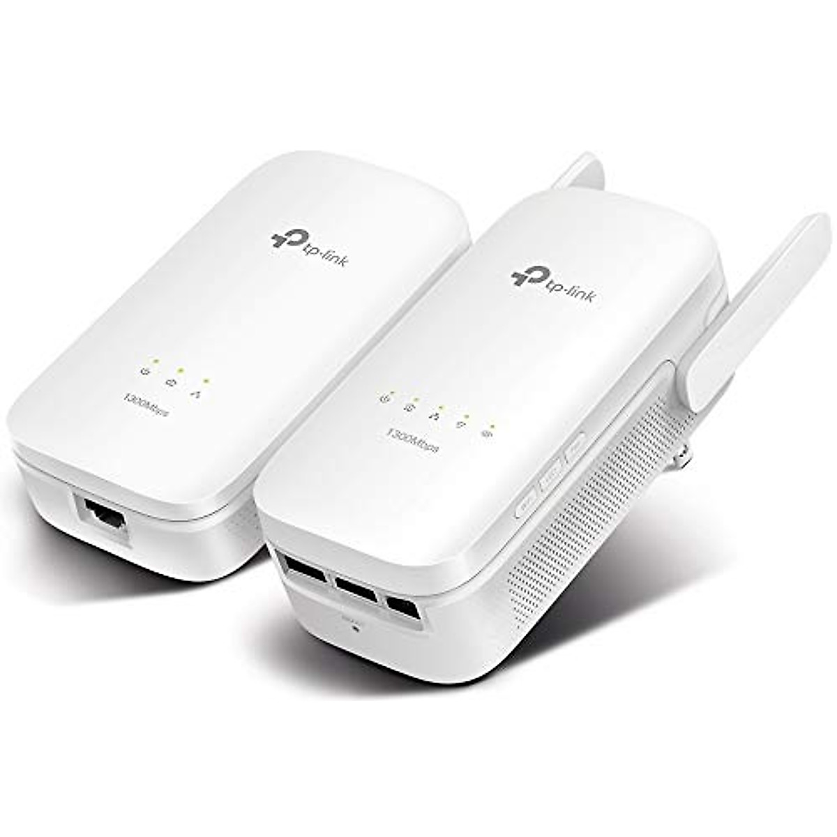 TP-Link AV1300 Powerline WiFi Extender - AC1350 Dual Band WiFi, Gigabit Port, Noise Suppression Design, Plug&Play, Power Saving(TL-WPA8630 KIT) (Renewed)