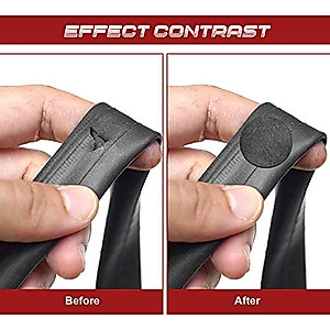 40 Pieces Bicycle Tire Repair Kit Includes 36 Pieces Glueless Bike Tube Patches Self Adhesive Bicycle Tire Patches Included Round Square Rectangle and 4 Pieces Metal Rasps for Road Mountain Bikes