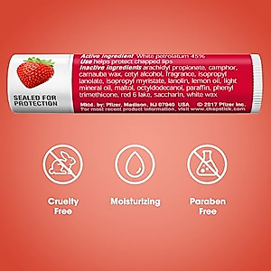 ChapStick Bulk Classic Strawberry Lip Balm, 24-Count – Tinted Lip Moisturizer, Juicy & Sweet, 0.15 Oz Ea
