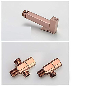 MINJING Bidet Taps Square Bidet Bathroom Hand Shower Bidet Toilet Sprayer Hygienic Shower Bidet Tap Wall Mounted Bidet Faucet Set-A