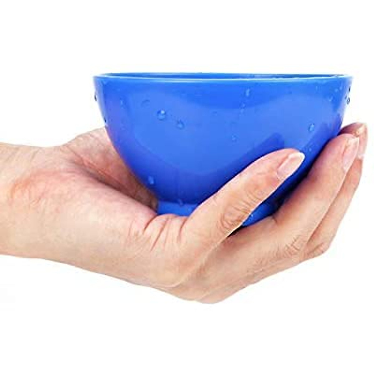 EustomA 4Pcs One Set Silicone Flexible Rubber Plaster Impression Mixed Alginate Bowl Dental Lab Mixing Bowls Blue