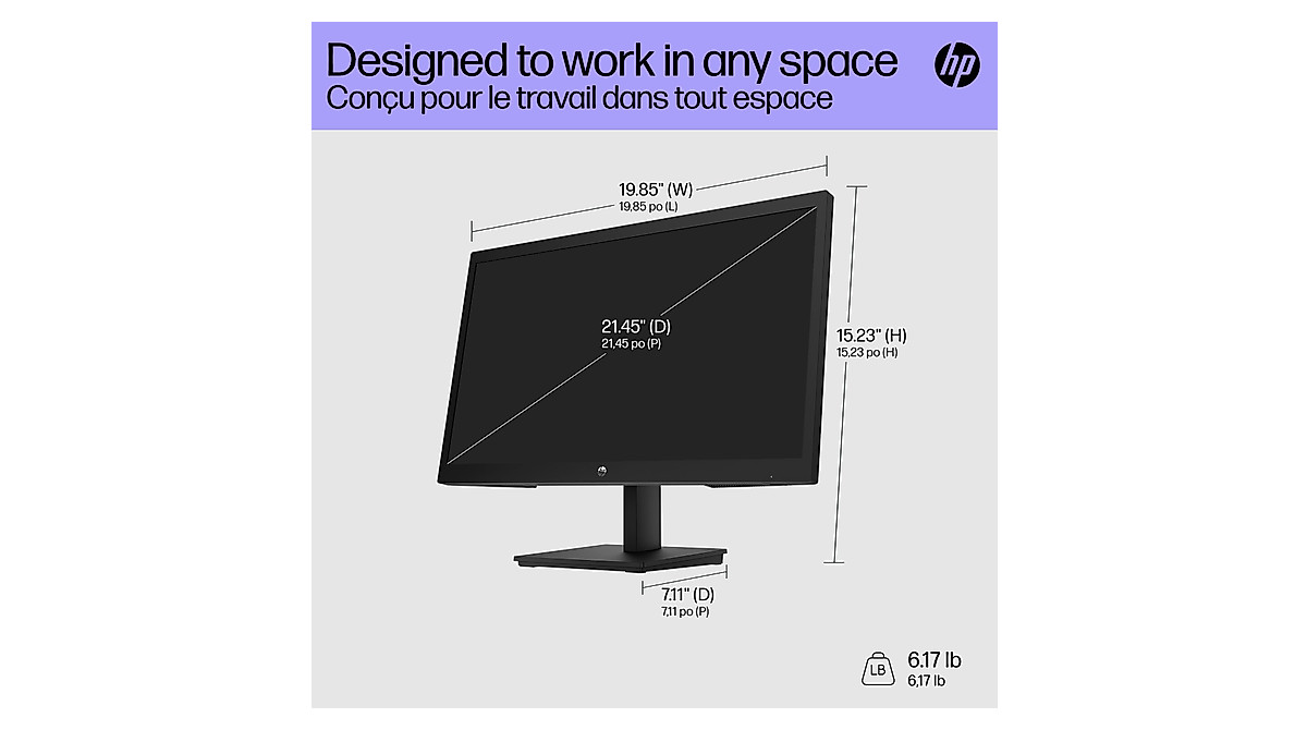 HP V22v G5 FHD Monitor, AMD FreeSync Technology, HDCP Support for HDMI ...