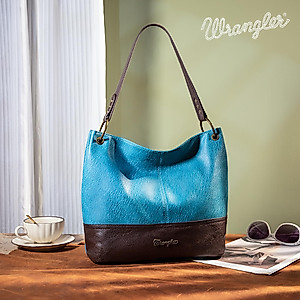 Wrangler Hobo Bags for Women Leather Hobo Purses Shoulder Bag Tote Bag Womens Purses and Handbags WG20-918TQ