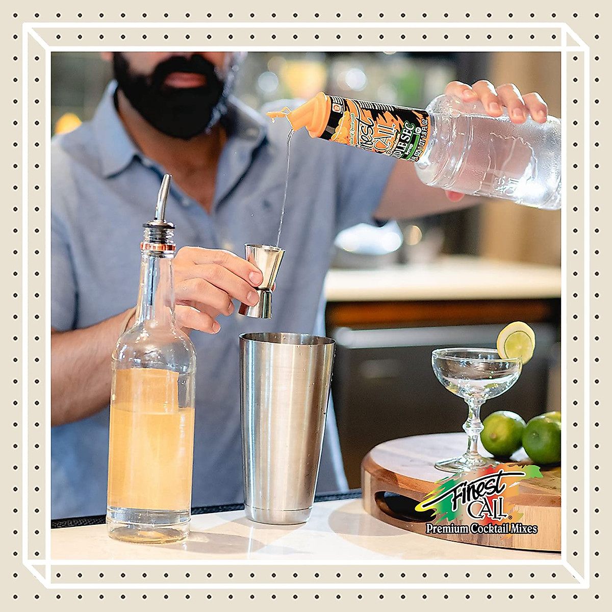 Finest Call Premium Triple Sec Syrup Drink Mix, 1 Liter Bottle (33.8 Fl Oz), Individually Boxed