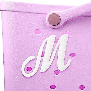 TOYMIS Decorative Lettering for Bogg Bag, Alphabet Letters Decor Letter Charms for Bogg Bag Accessories Alphabet 3D Letters for Personalizing Handbag DIY White (M)