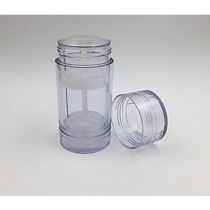 1 Oz(30ml) Twist-up Deodorant Containers,5 Pcs Clear Empty Deodorant Bottles Lip Balm Tubes Fot DIY Travel
