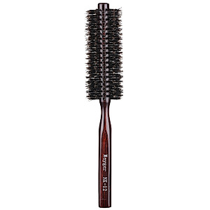 PERFEHAIR Soft Boar Bristle Round Brush for Fine, Thin Hair or Beards - 1.3 inch for Drying, Styling, Curling, Adding Volume