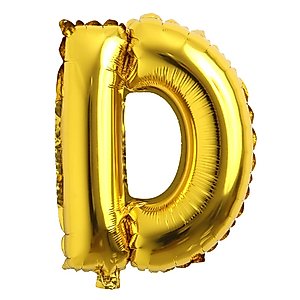 32 inch Letter Balloons Gold Alphabet Number Balloons Foil Mylar Party Wedding Bachelorette Birthday Bridal Shower Graduation Anniversary Celebration Decoration (32 inch D Gold)