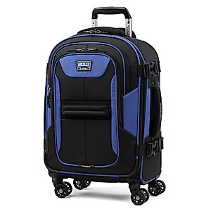 Travelpro Bold Softside Expandable Carry on Spinner Luggage, Carry on 21-Inch, Blue/Black