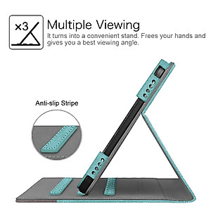 Fintie Case for Samsung Galaxy Tab A 10.1 (2016 NO S Pen Version), [Corner Protection] Multi-Angle Viewing Stand Cover with Pocket Auto Sleep/Wake for Tab A 10.1 (SM-T580/T585/T587), Turquoise