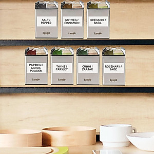 Salt & Pepper Shaker - Double Spice Stainless Steel Seasoning Jar Shaker - 2 in 1 Salt and Pepper Dispenser with Adjustable Pour Holes | 2.3oz Per Side