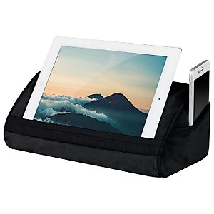 LapGear Original Microbead Tablet Pillow Stand with Phone Pocket - Black - Fits Most Tablets - Style No. 35068