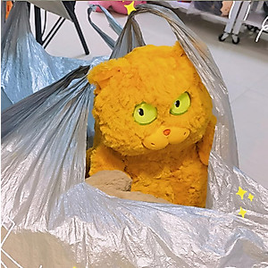 XIZHI 15.7" Cute Cat Plush Pillow Toy Stuffed Animals Cat Plushie Soft Doll Pillows for Boys Girls Christmas Birthday Gift and Bedroom Decoration (Yellow)