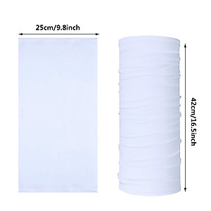 Geyoga 6 Pieces Winter Face Mask for Men Ski Mask Neck Gaiters Scarf Face Covering Balaclava Fishing Cycling Running Windproof Bandana (White)