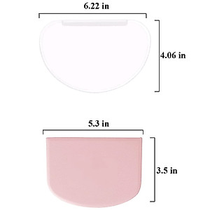 BOMJJOR Dough Bowl Scraper Silicon Dough Scrapers Home Kitchen Food Grade PE Backing Dough Blenders Hard Cutter for Cooking Bread Cake Mixing Dough Scrapers 4 Pack