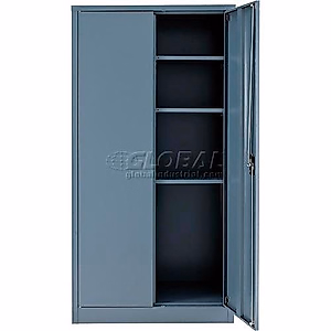 Global Industrial Assembled Janitorial Cabinet, 36x18x72, Gray