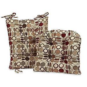 Klear Vu Non-Slip Omega Rocking Chair Cushions, Seat and SeatBack Pads, 2 Piece Set, Multi