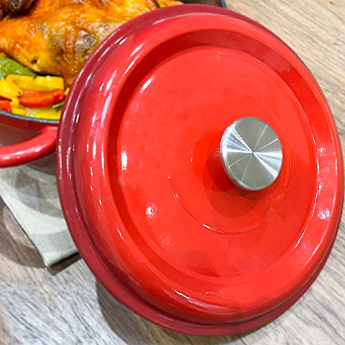 Stainless Steel Replacement Handle compatible with Le Creuset,Aldi,Lodge, and other Enameled Cast-Iron Dutch Oven