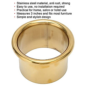 FILFEEL Hair Dryer Holder Stainless Steel Hair Dryer Rack Organizer Blower Dryer Stand for Bathroom Hotel Hair Salon Barbershop(Gold)