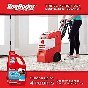 Rug Doctor X3 Commercial Carpet Cleaner – Large Red Oxy Pro Pack, Exclusive Vibrating Brush Spray Scrub and Extract Embedded Dirt and Grime, 48 oz. Oxy Cleaning Solution