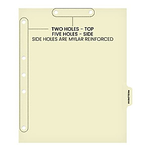 Individual Chart Divider Sheets Used to Build Chart Divider Sets for Medical Practices, 1/6th Cut, Tabs on Side, Position: #5, Text: Miscellaneous, Color: Clear (Pack of 100)