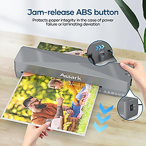 Laminator, 9 Inch A4 Thermal Laminator Machine with Laminating Sheets 9pcs & Paper Trimmer, 4 in 1 Hot & Cold Personal Lamination Kit for Home Office School Use, Fast Warm-Up & Quiet, Never Jam